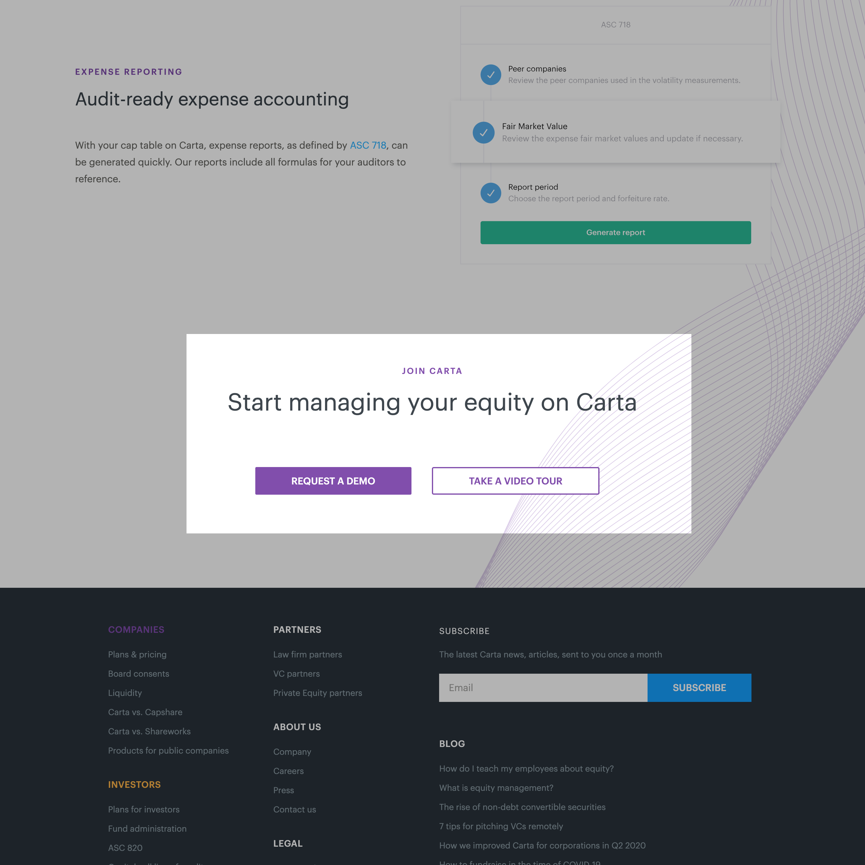 Carta's Solution Page