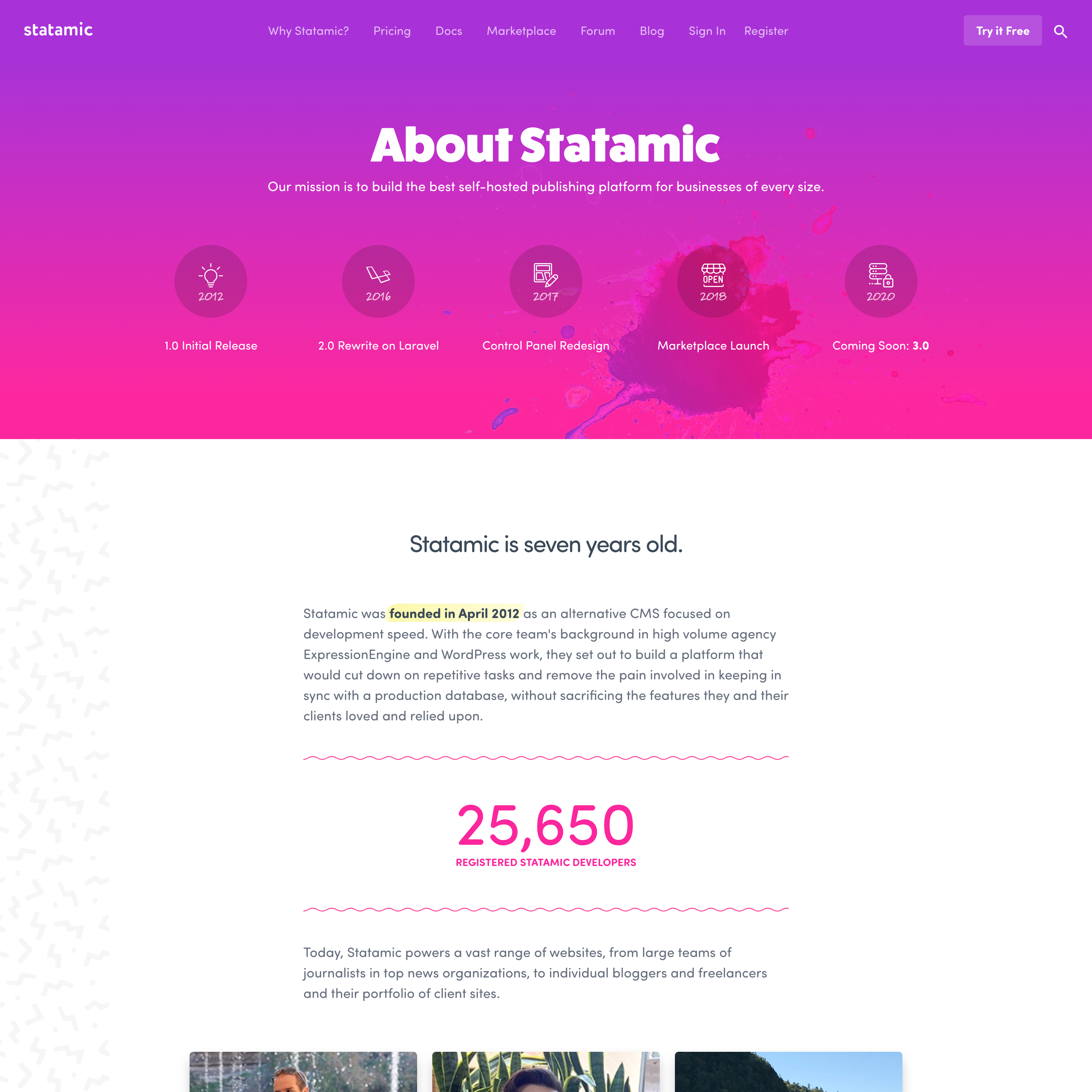 Statamic's About Page