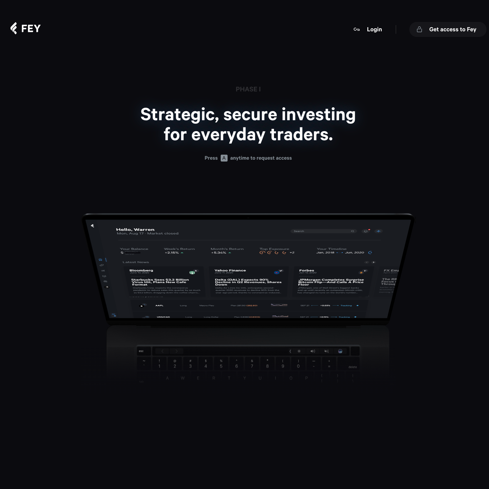 Fey's Landing Page