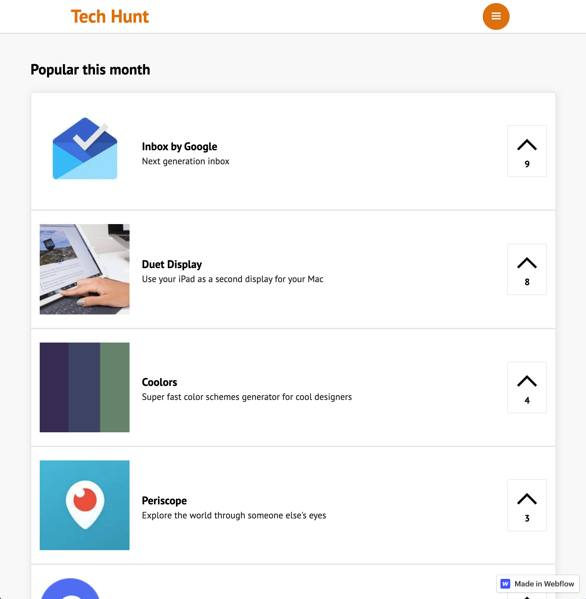 Build an upvote site like Product Hunt in Webflow - No Code MBA