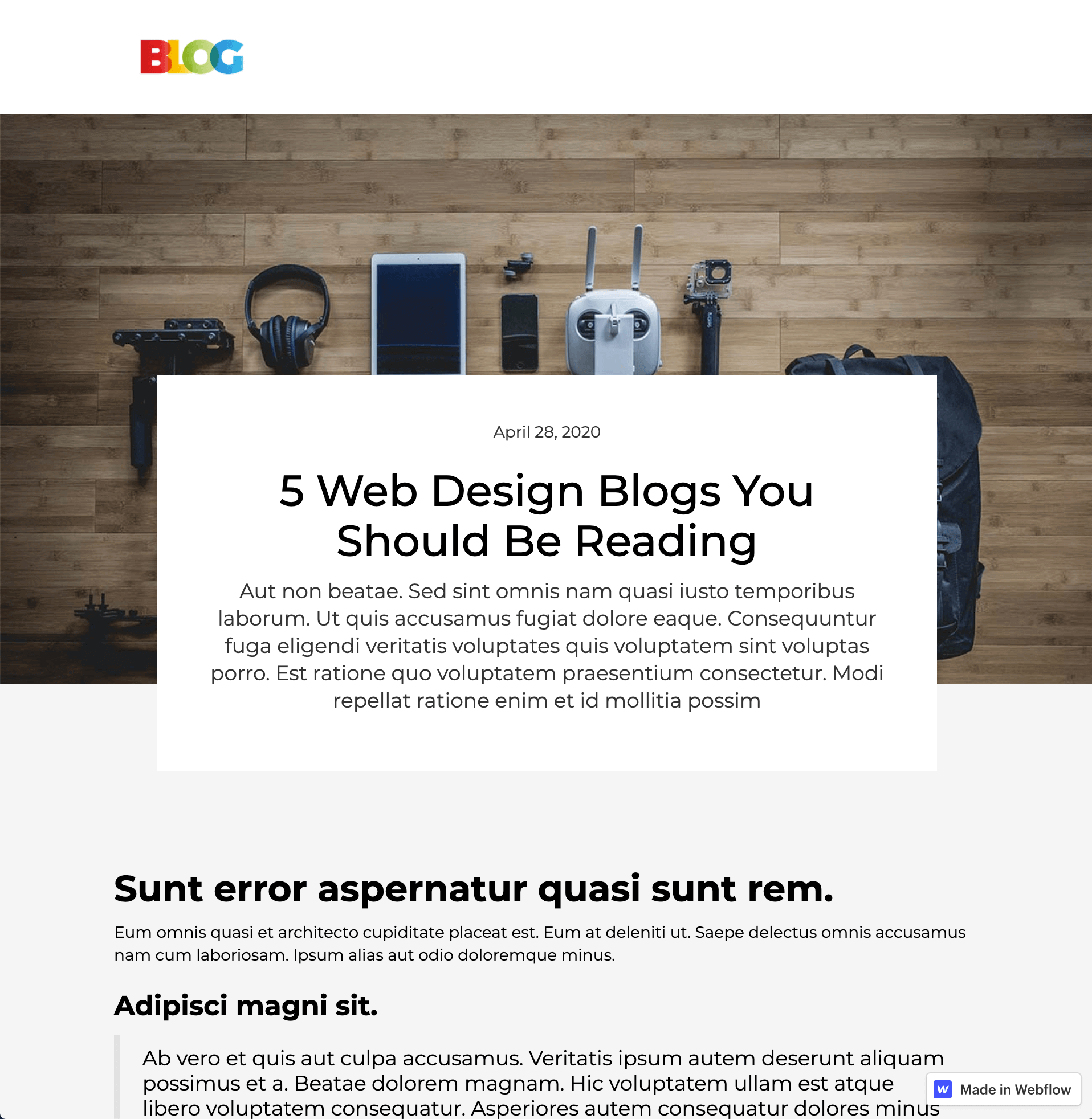 Build a custom blog in Webflow - No Code MBA