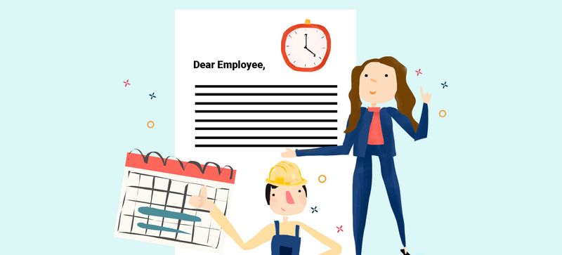 Work Schedule Change Notice Letter Template for Businesses - Hourly, Inc.