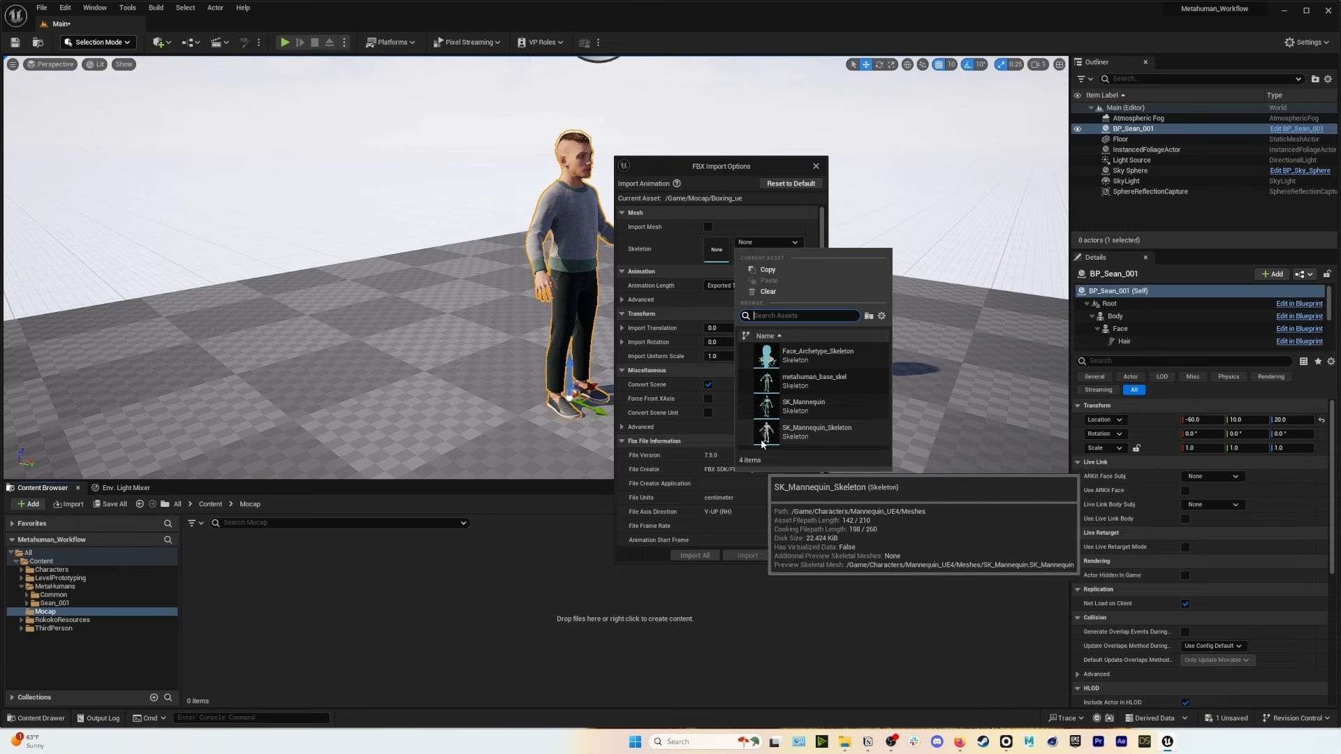 Best Unreal Engine 4 and 5 Metahuman mocap animation workflow in 2024