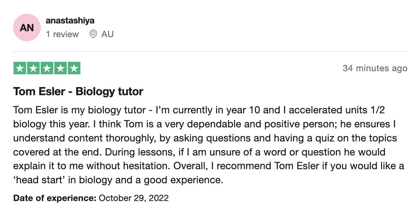 Thomas Esler - Tutor for Biology Year 11-12