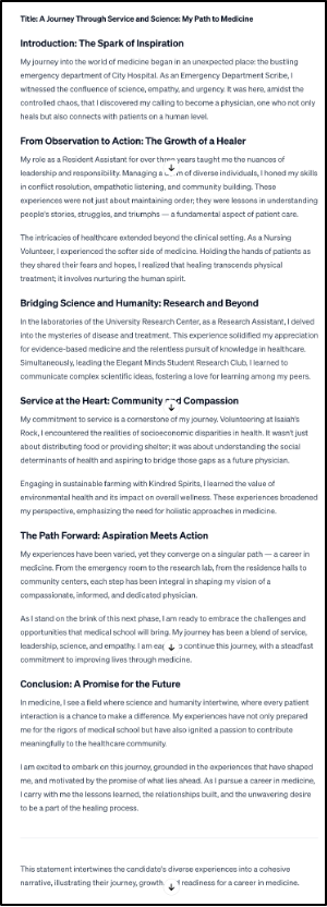 How to Use AI to Write a Personal Statement for Medical School: Part 1