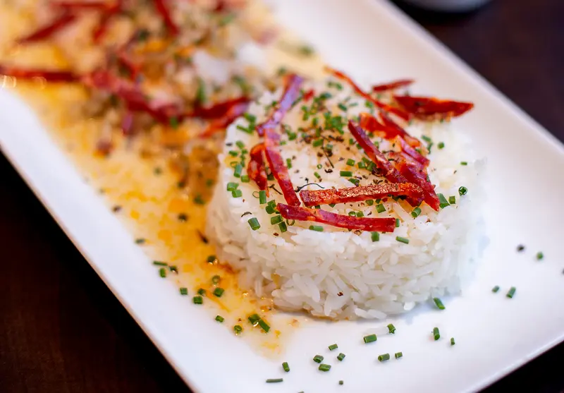 Les recettes du Guide Sésame : Dos de cabillaud au chorizo et son riz ...