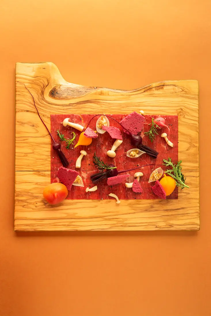 Les recettes du Guide Sésame : Carpaccio de bœuf champignons pickles ...