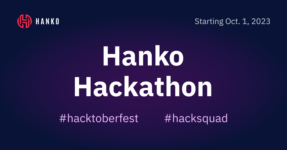 Contribute to the open authentication revolution — Hanko