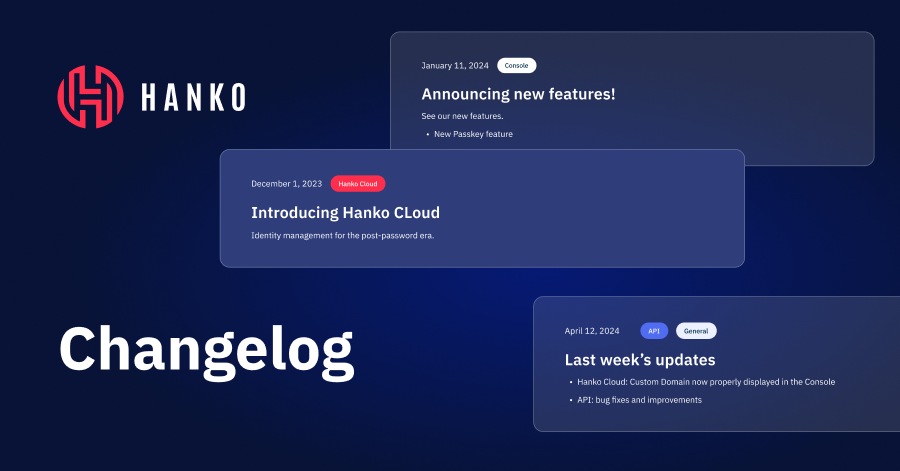 Changelog — Hanko