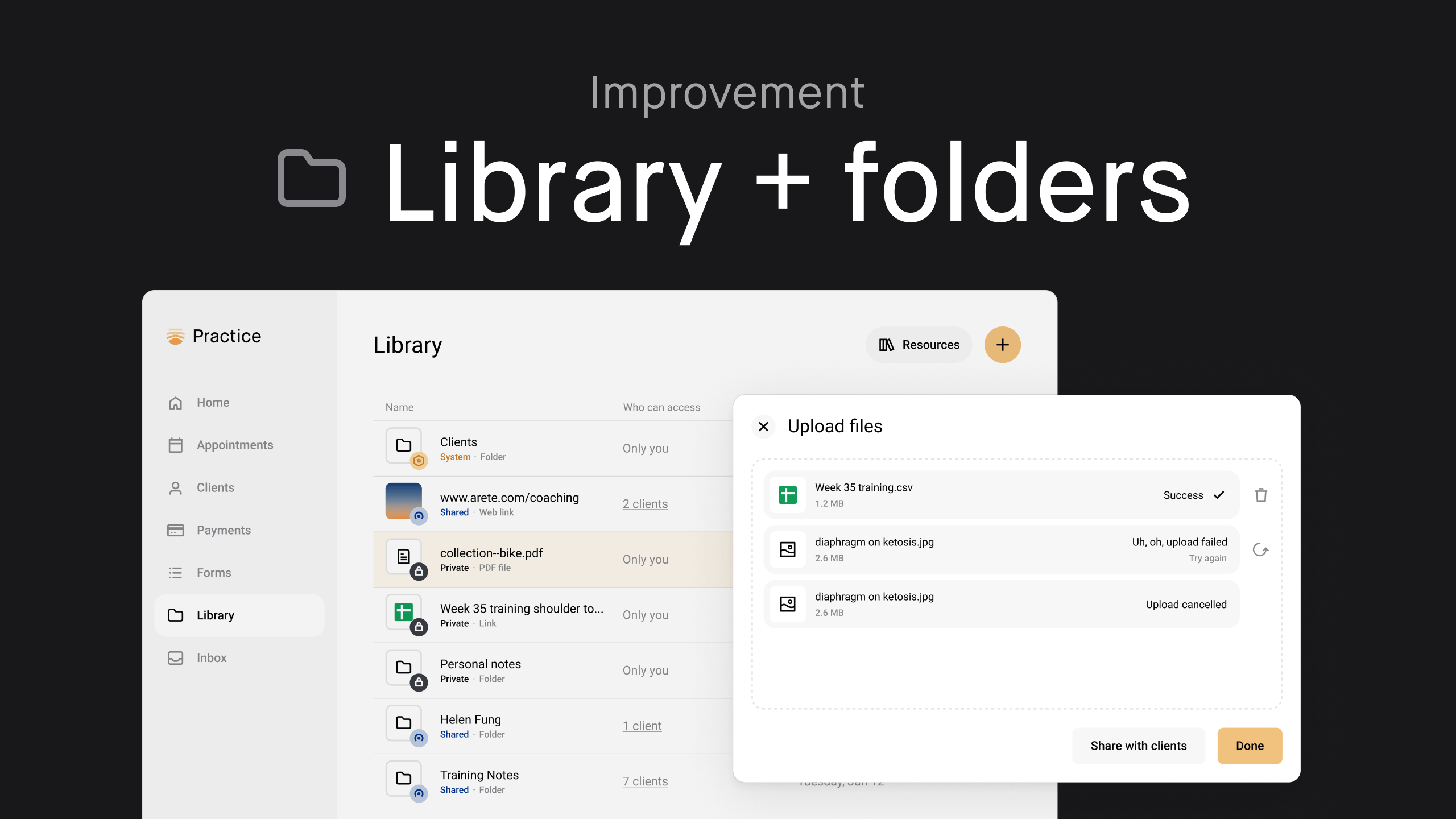 Practice – Introducing Library Folders (and more!)