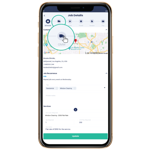 OMW Text Messages - One Click to Let Your Customers Know You're OTW