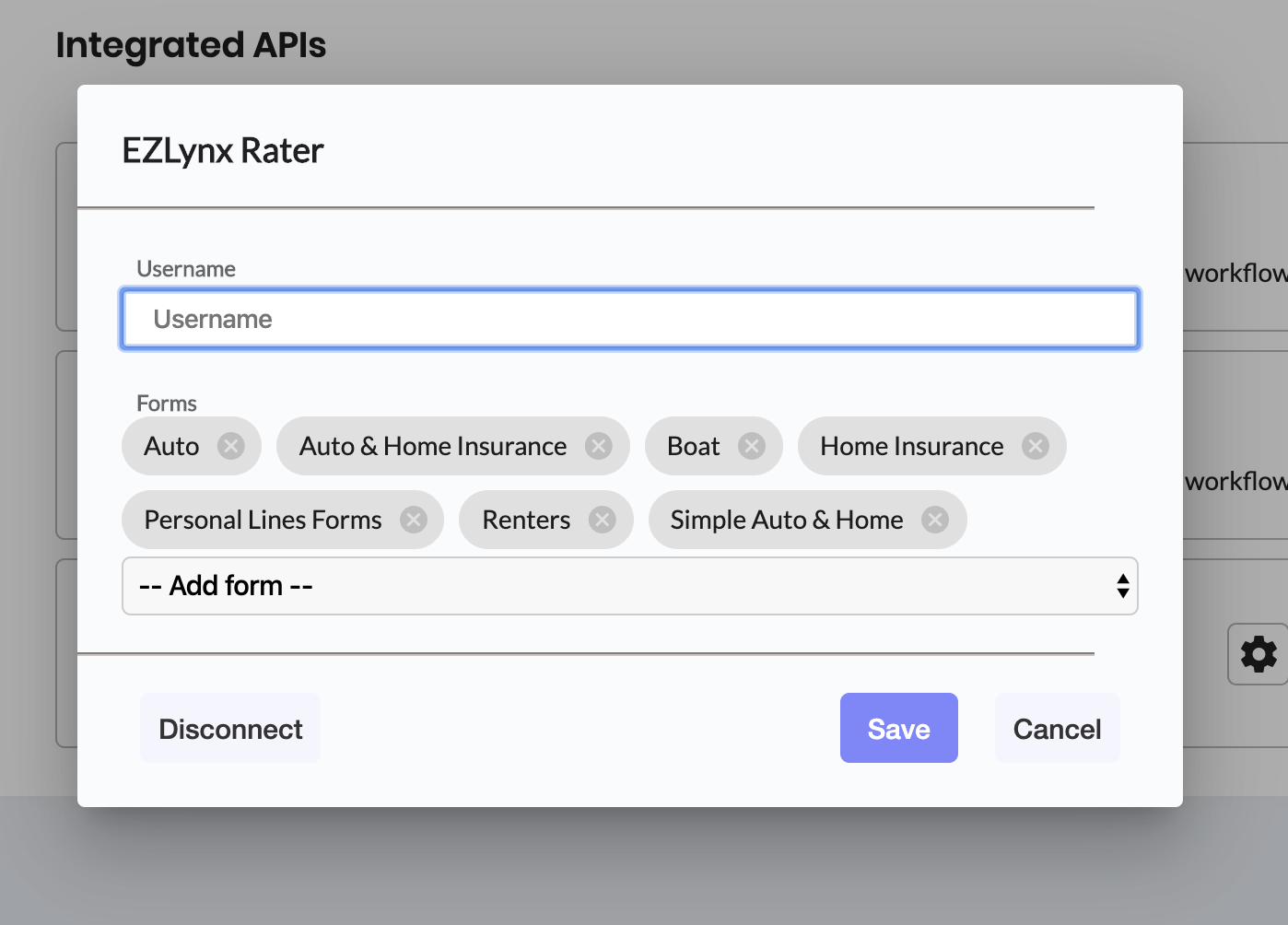 Select the gear button to set up the account. It will open a popup ...