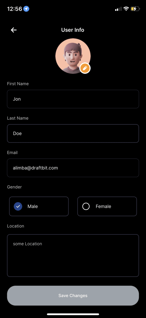 Draftbit Example Screens