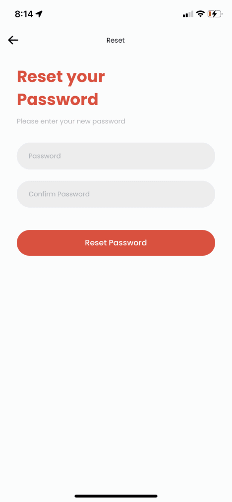 Reset Password | Draftbit Example Screens
