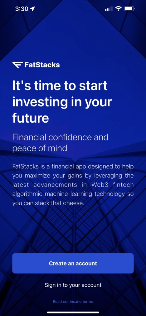 Welcome - Finance | Draftbit Example Screens