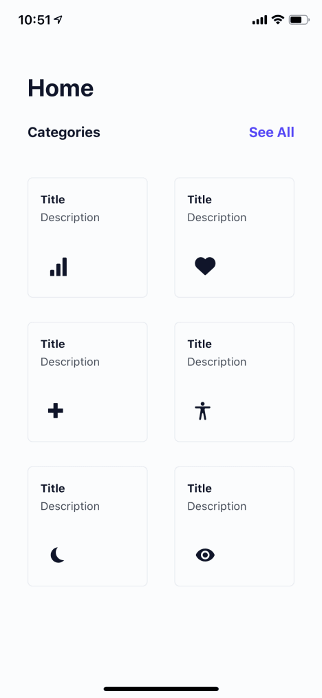 Homepage - Grid | Draftbit Example Screens