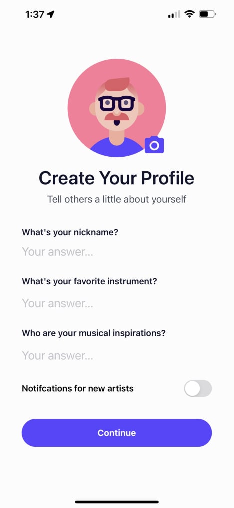 Basic Profile | Draftbit Example Screens