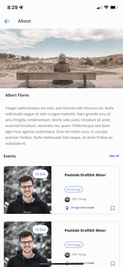 Basic Profile Detail | Draftbit Example Screens