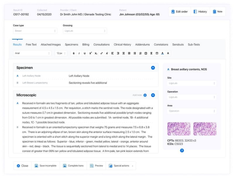 Pathology solutions | histology specimen tracking system