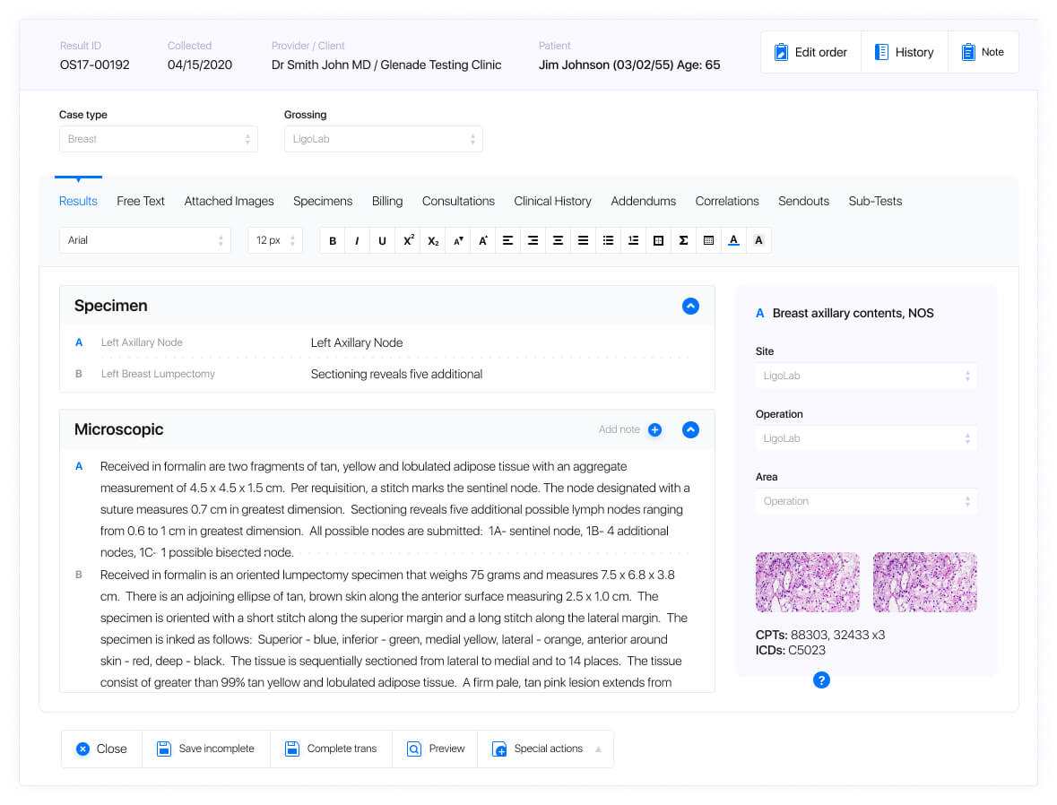Pathology solutions | histology specimen tracking system