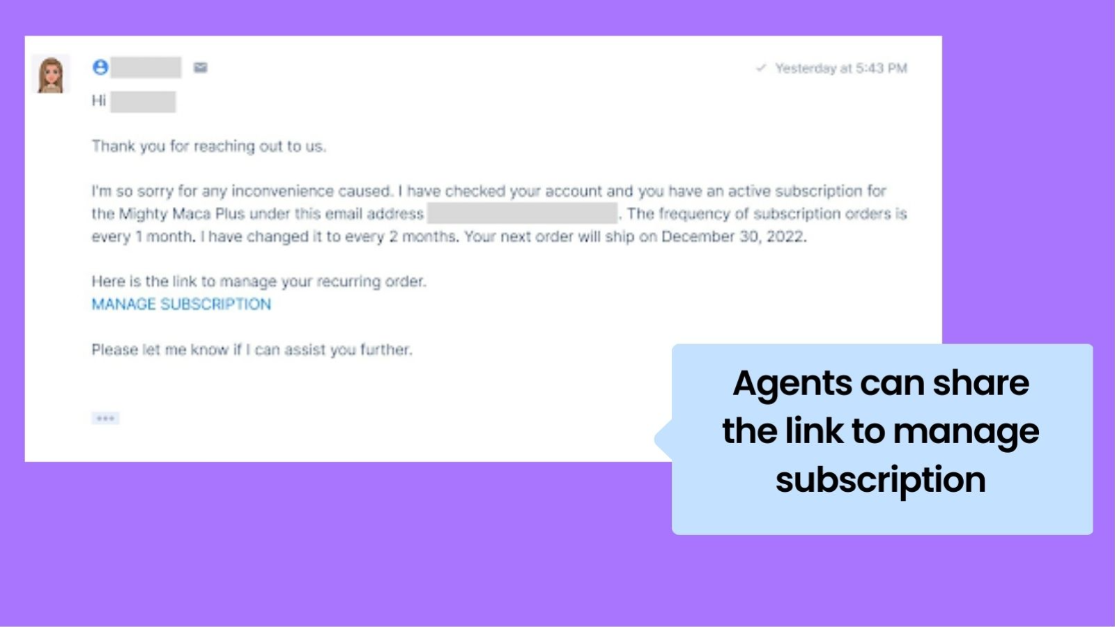 Take care of your shoppers with Gorgias & Loop Subscriptions