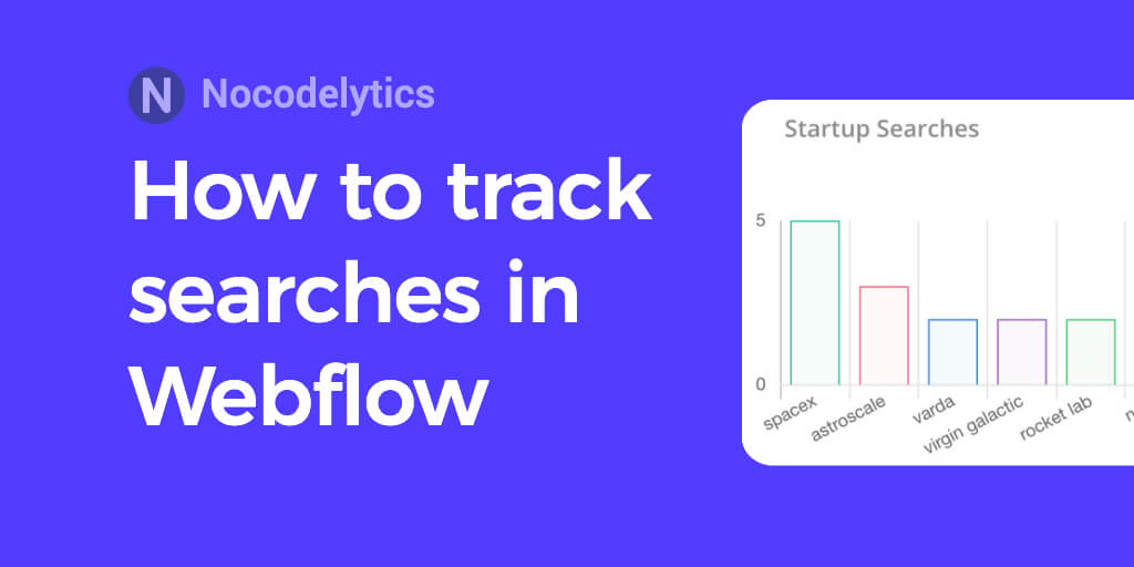 Track searches in Webflow - Nocodelytics