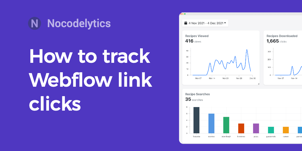 How to track clicks on links in Webflow (without writing code) - Nocodelytics