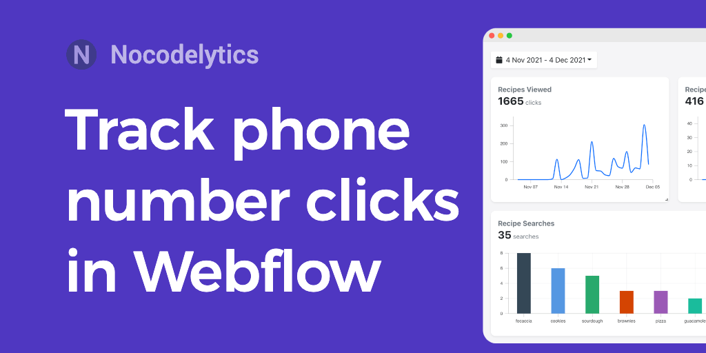 Track phone number clicks in Webflow - Nocodelytics