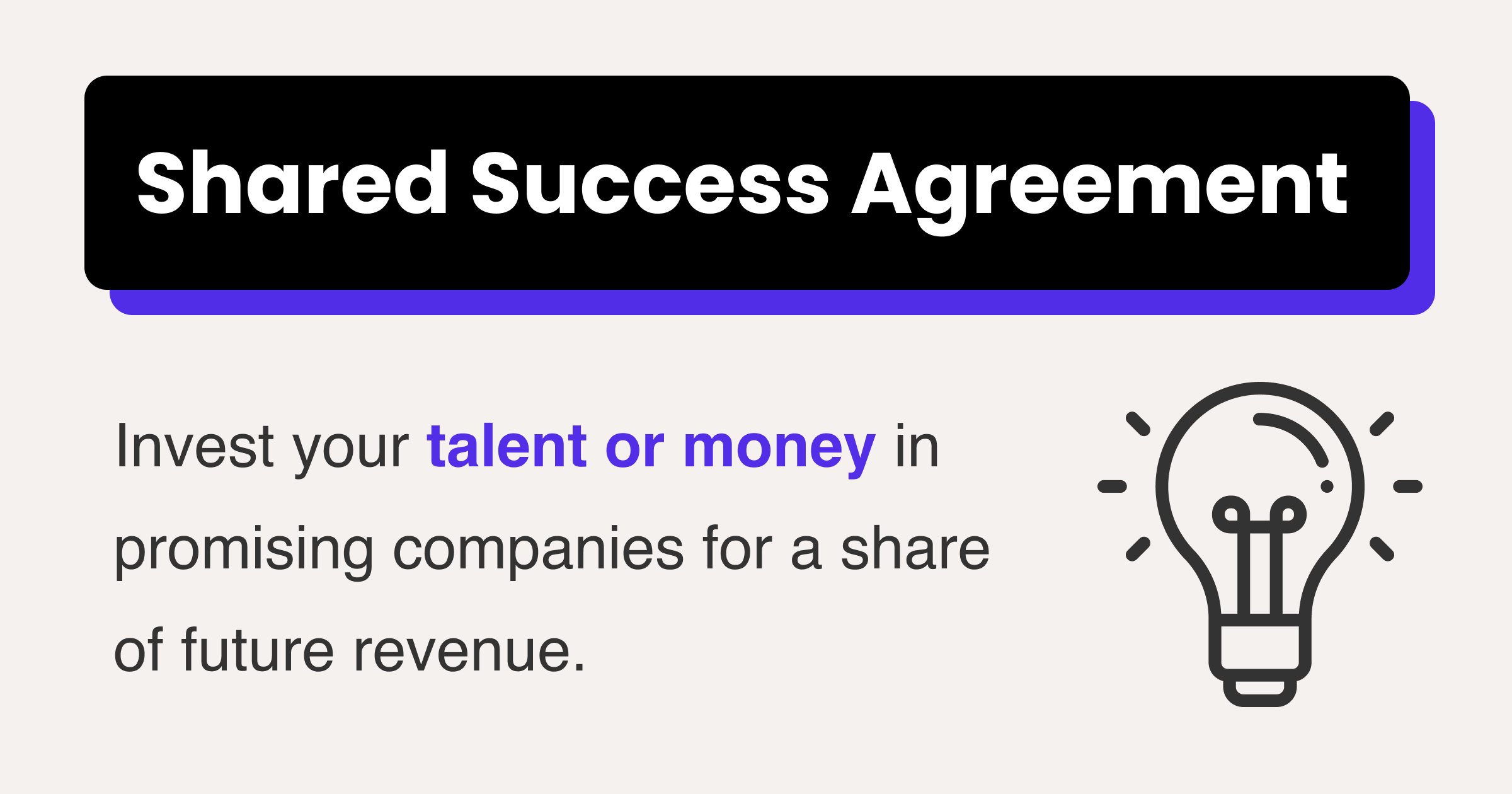 Shared Success aligns founders, talent, and funding