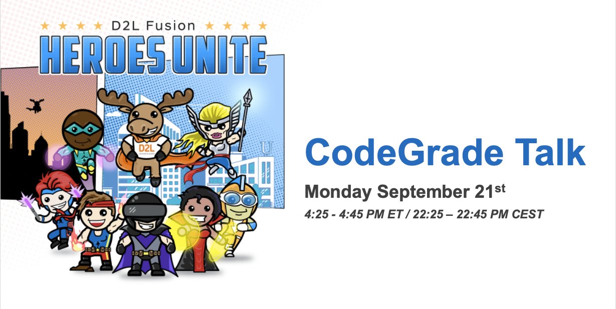 Watch CodeGrade Talks from D2L Fusion 2020! | CodeGrade Blog