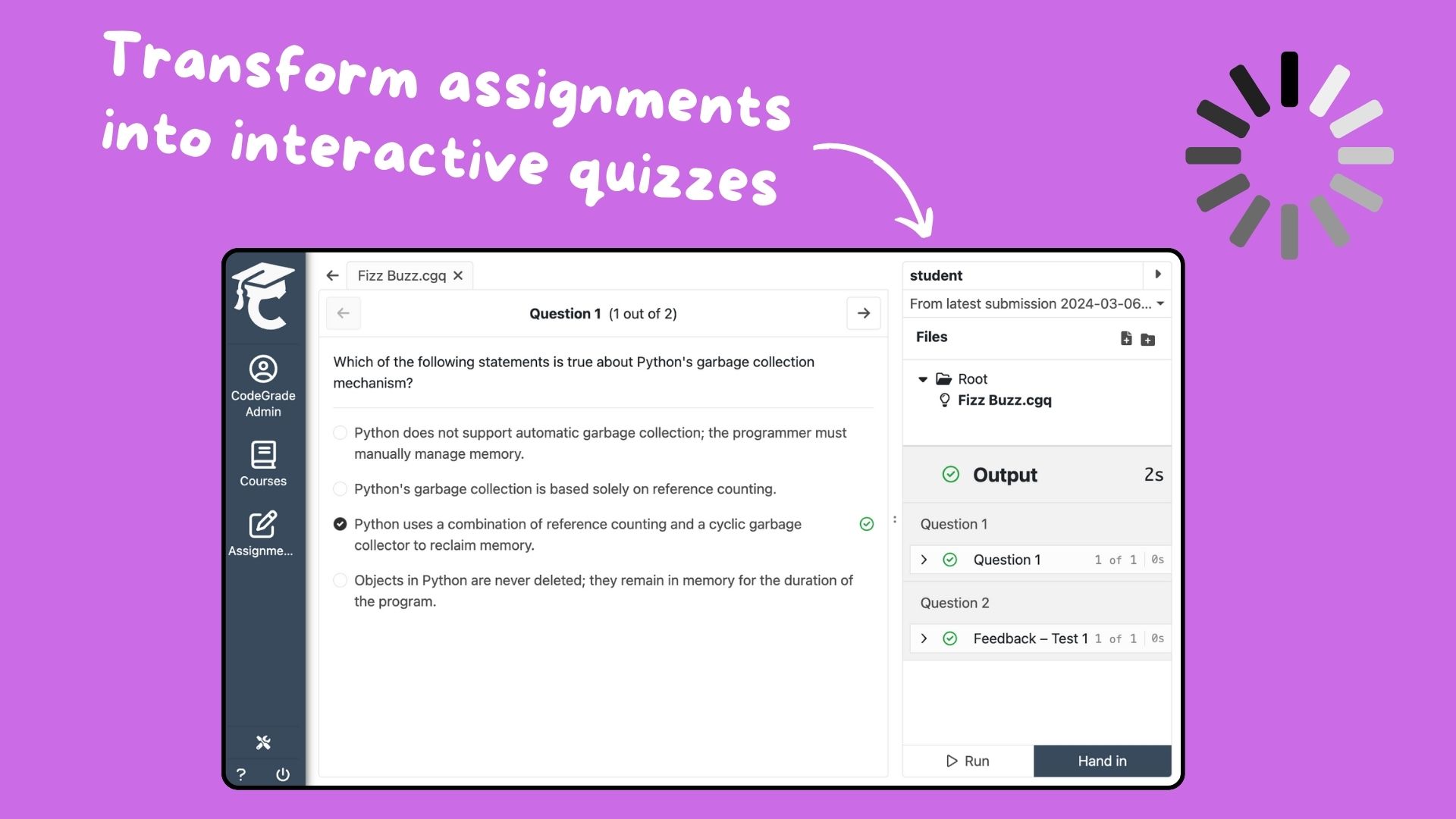 Coming Soon: Coding Quizzes | CodeGrade Blog