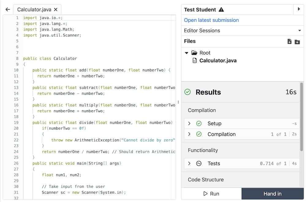 Java Autograder Online Code Editor And Plagiarism Detection 5443