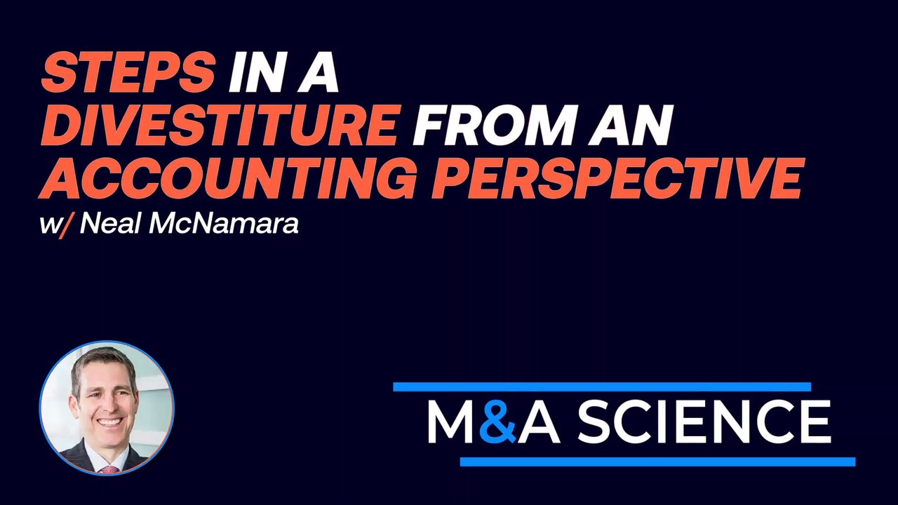 What are the steps in doing a divestiture from an accounting perspective