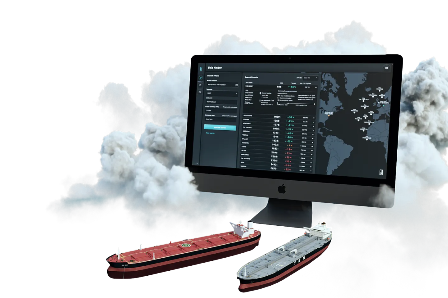 Find the most carbon efficient ship at the click of a button