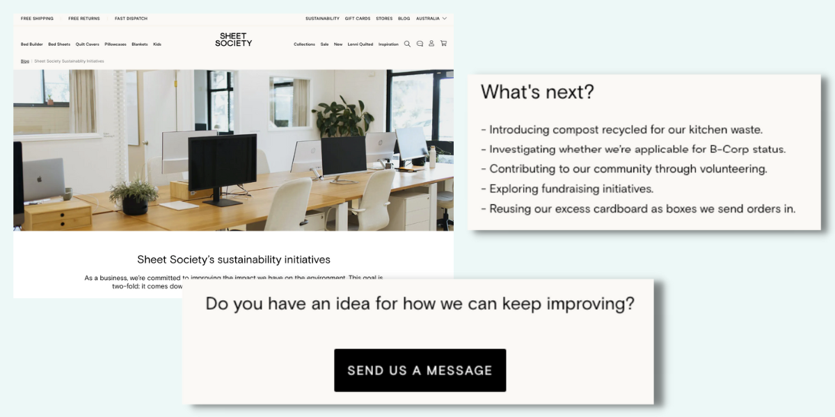 Tips to build a sustainability page on your website (+ examples) | Trace