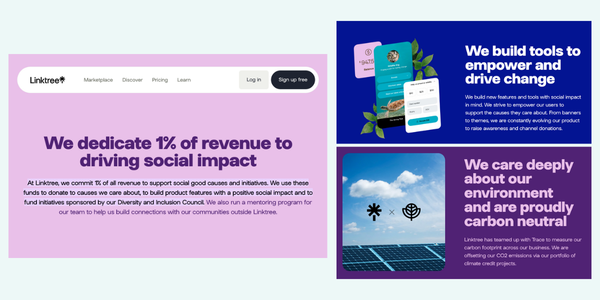 Tips to build a sustainability page on your website (+ examples) | Trace