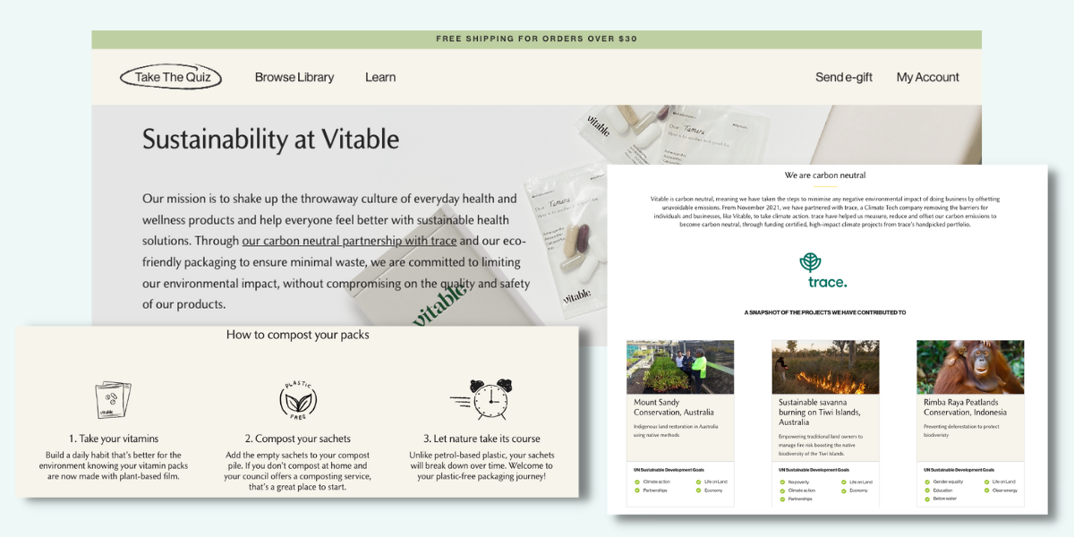 Tips to build a sustainability page on your website (+ examples) | Trace