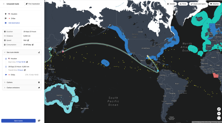 How to do a pre-voyage calculation