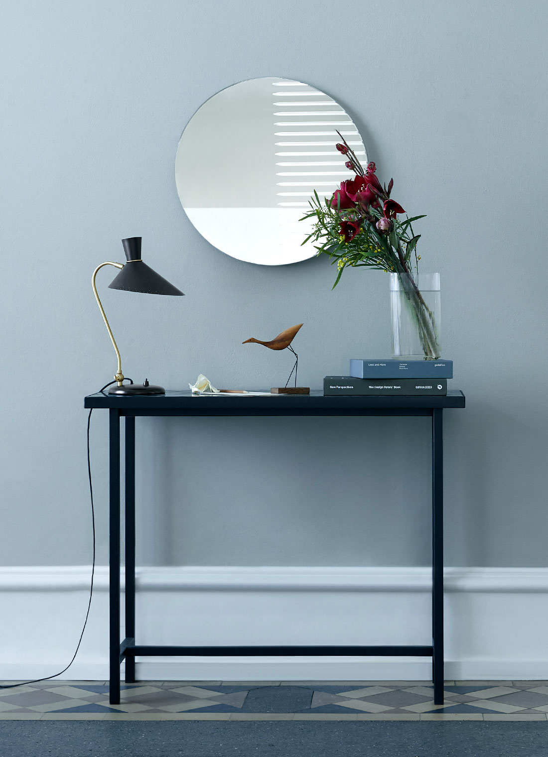 Warm Nordic Herringbone Tile Console Table – GOOD FORM