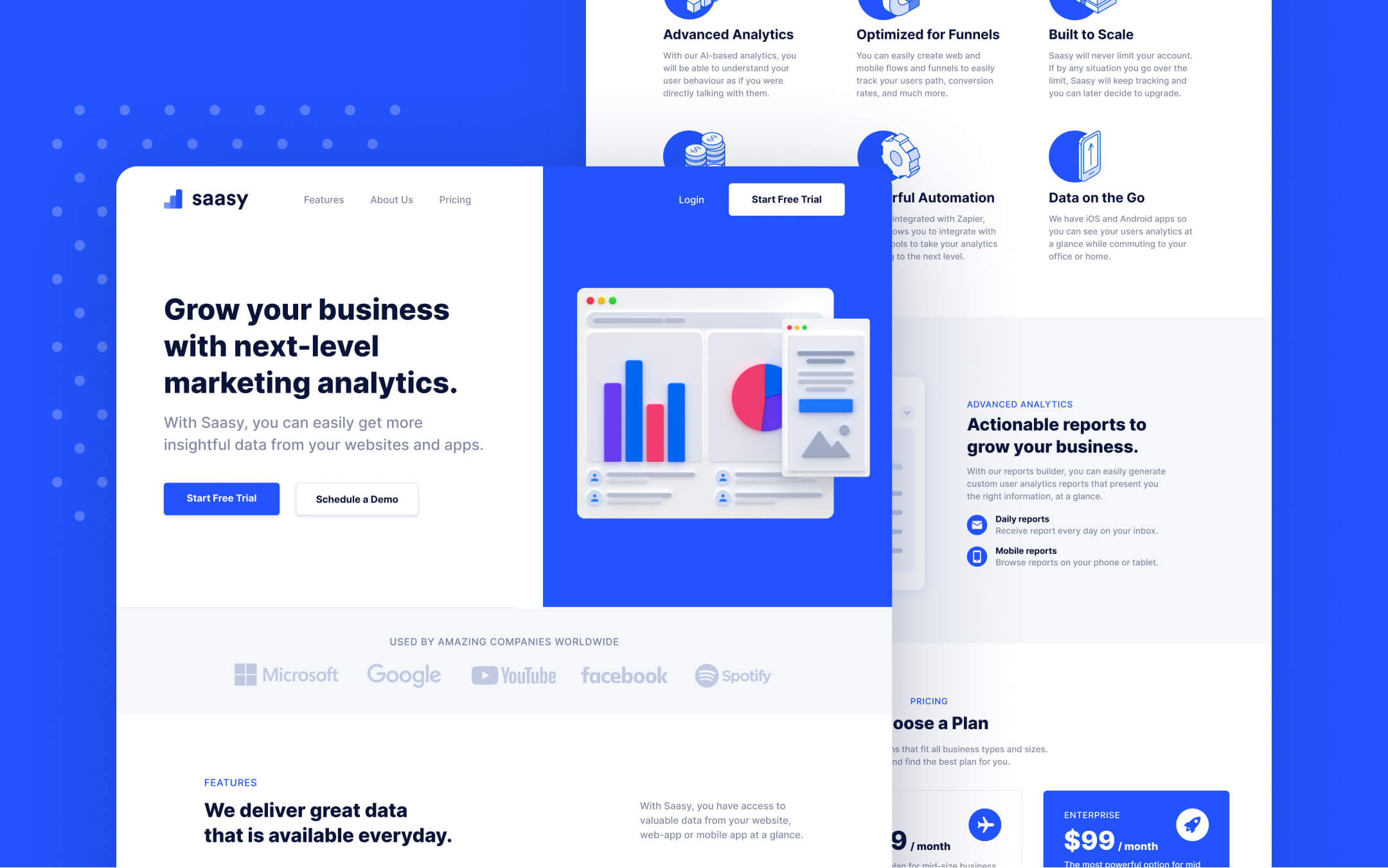 SaaS & Tech Startup Webflow Template - Saasy | BRIX Templates