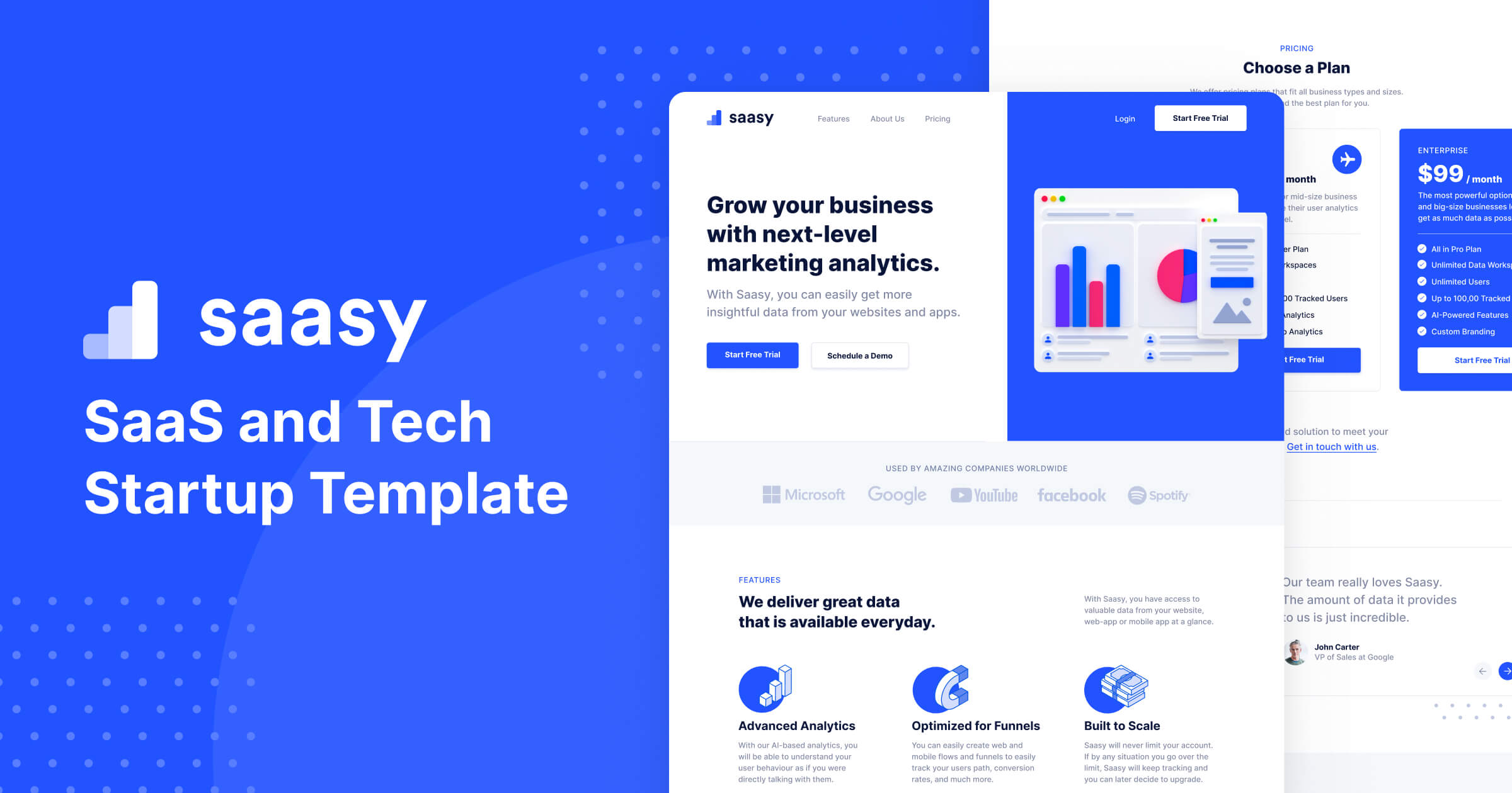SaaS & Tech Startup Webflow Template - Saasy | BRIX Templates
