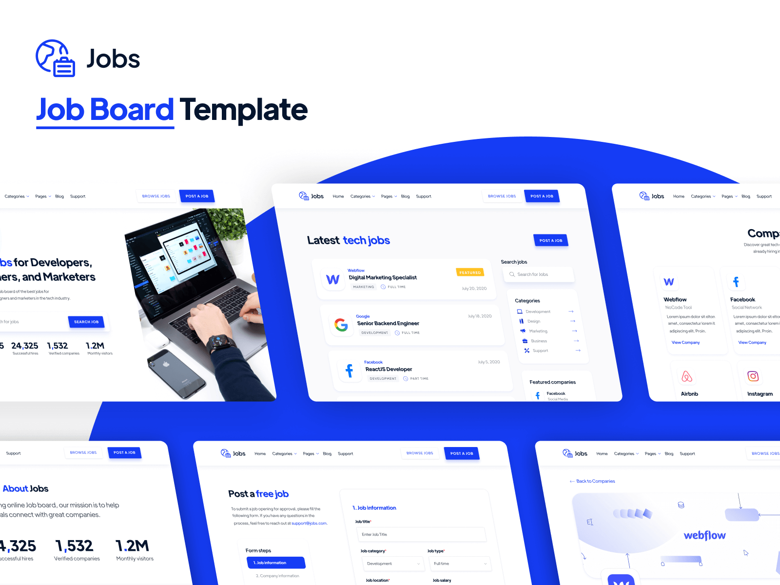 Job Board Webflow Template - Jobs | BRIX Templates