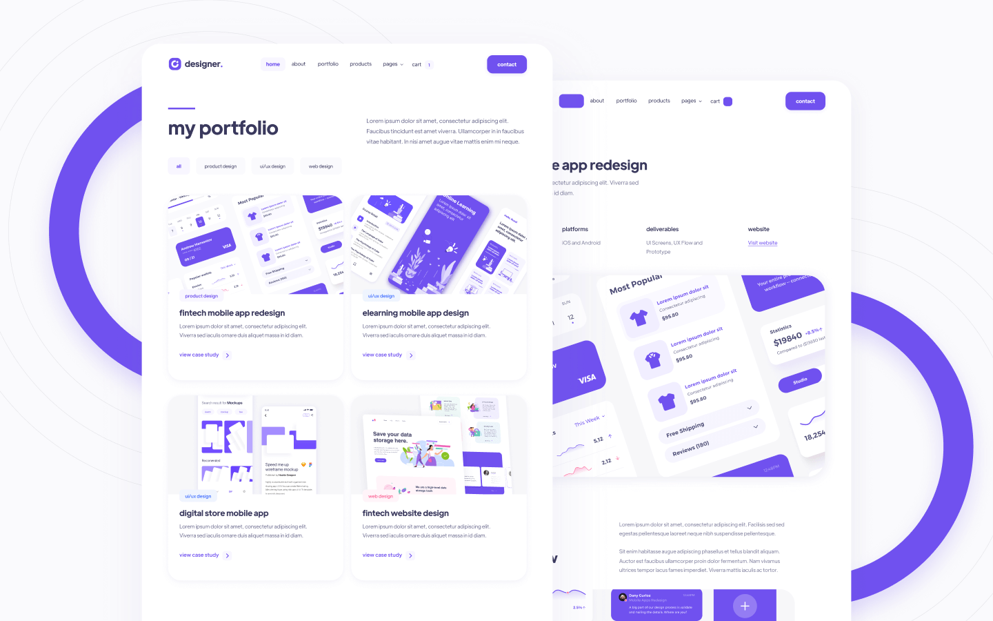 Design Portfolio Webflow Template - Designer | BRIX Templates