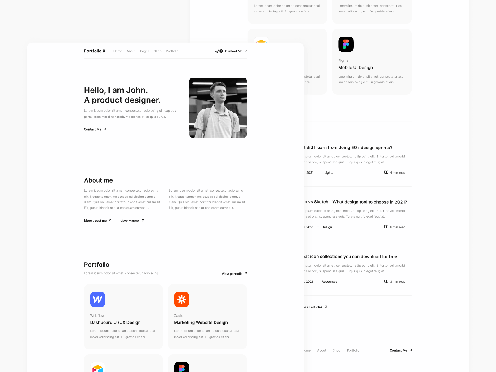 Portfolio Webflow Template - Portfolio Z | BRIX Templates