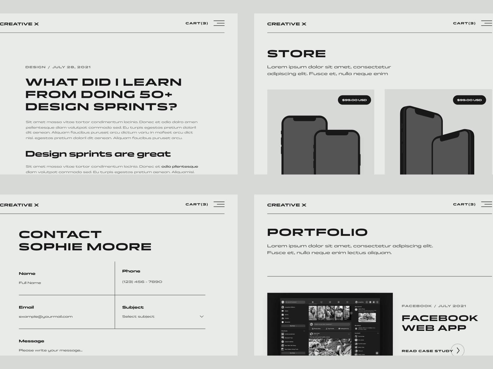 Minimal Portfolio Webflow Template - Creative X | BRIX Templates