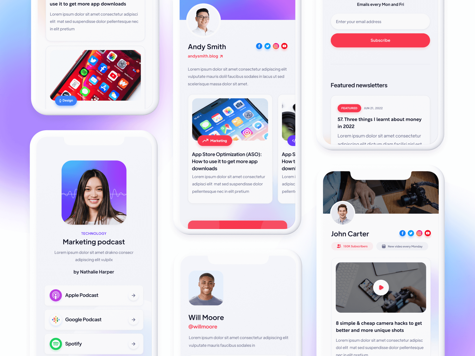 Social Media Profile Link Webflow Template - Links X | BRIX Templates