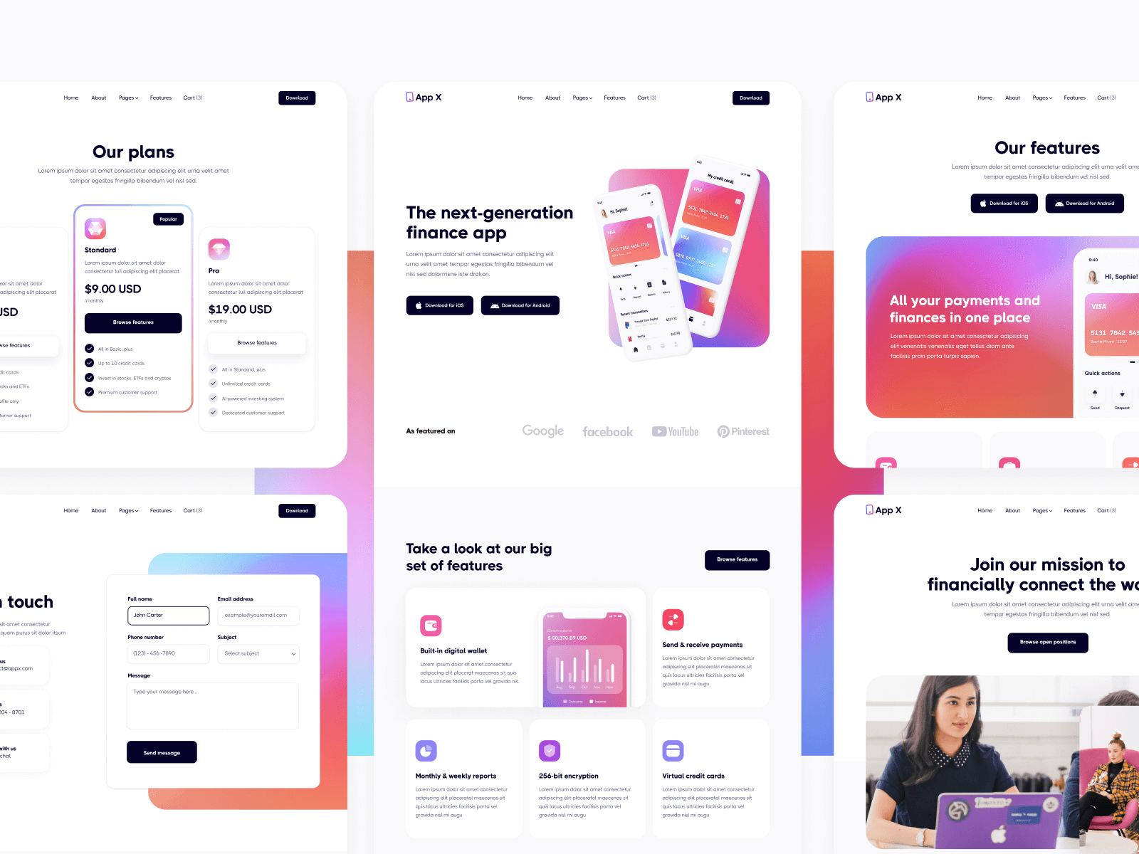 Mobile App Webflow Template - App X | BRIX Templates