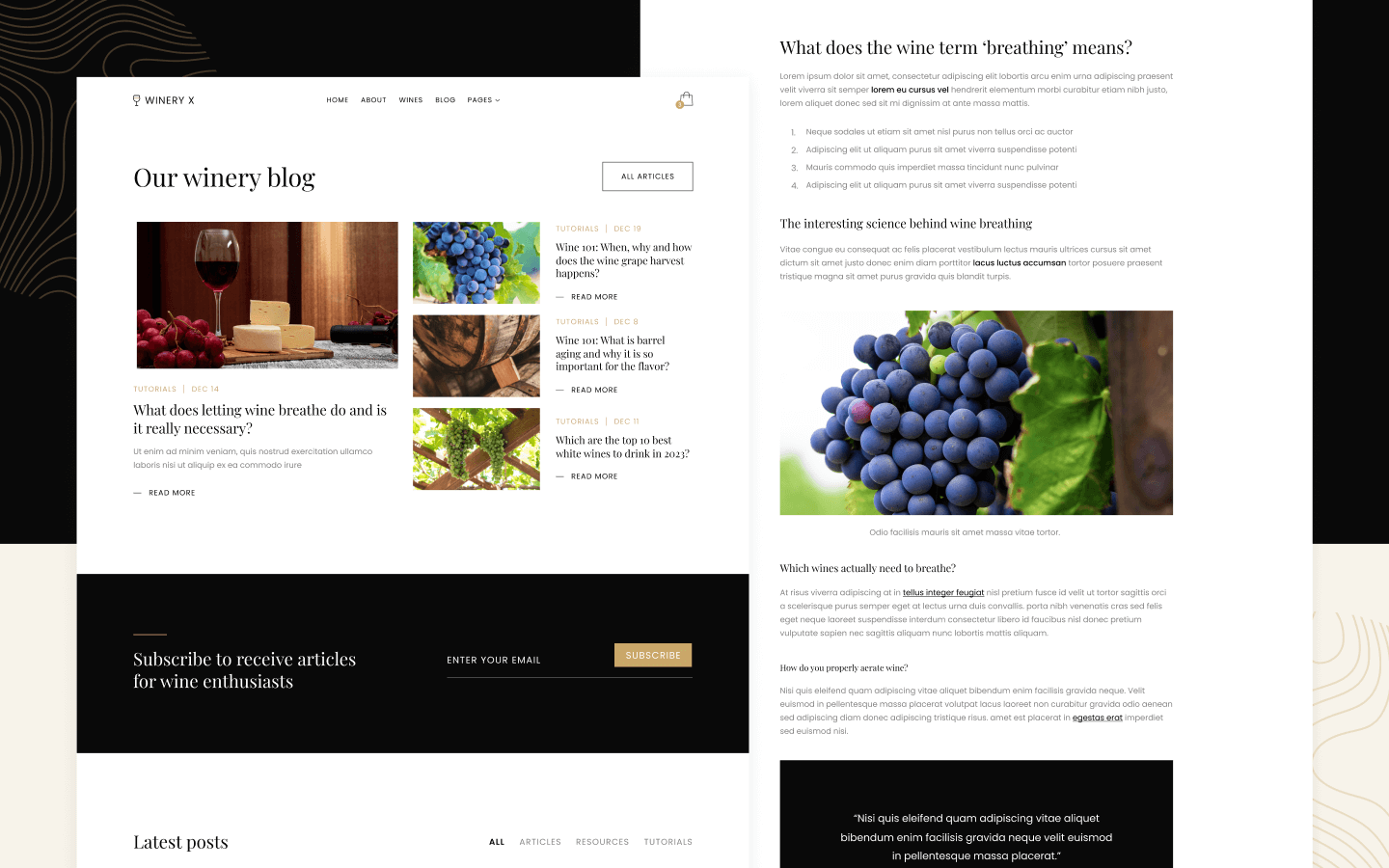 Vineyard and Winery Webflow Template - Winery X | BRIX Templates