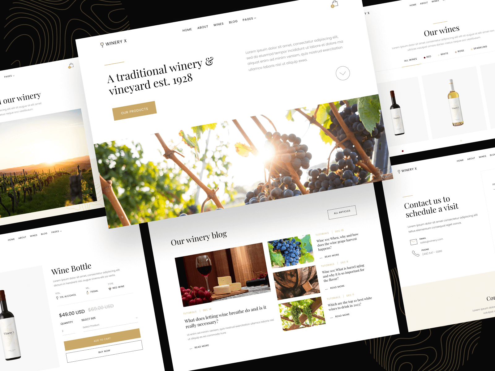 Vineyard and Winery Webflow Template - Winery X | BRIX Templates