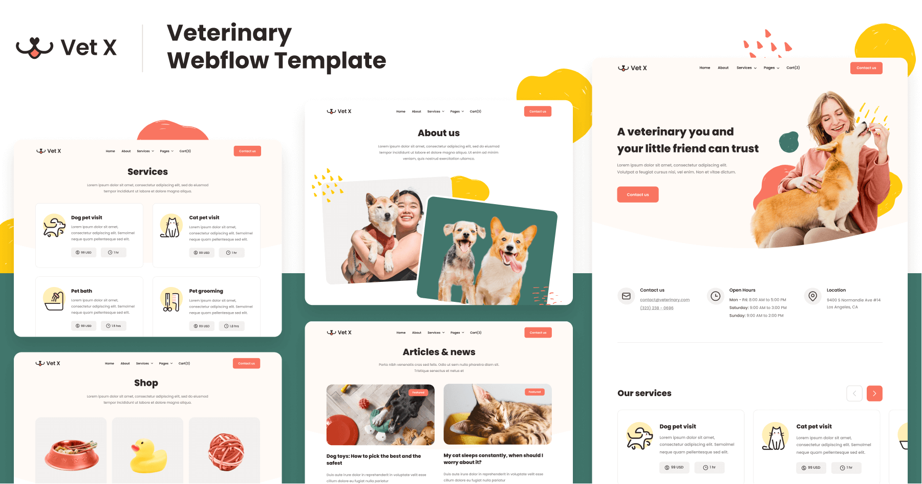 Veterinarian Webflow Template - Vet X | BRIX Templates